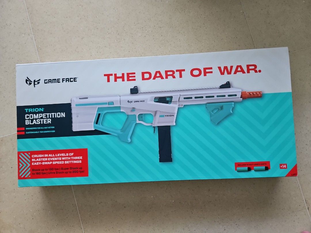 Game Face Trion dart blaster, Hobbies & Toys, Toys & Games on Carousell