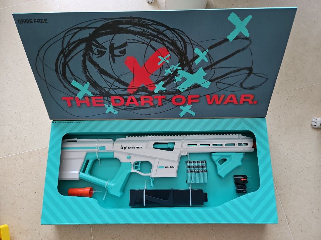 Game Face Trion dart blaster, Hobbies & Toys, Toys & Games on Carousell