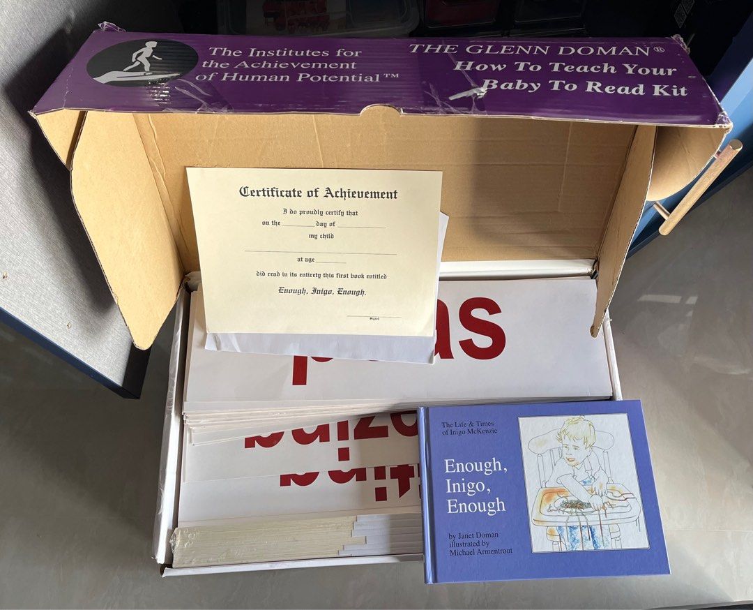 Glenn Doman Teach your baby to read flashcard, Babies & Kids, Infant ...