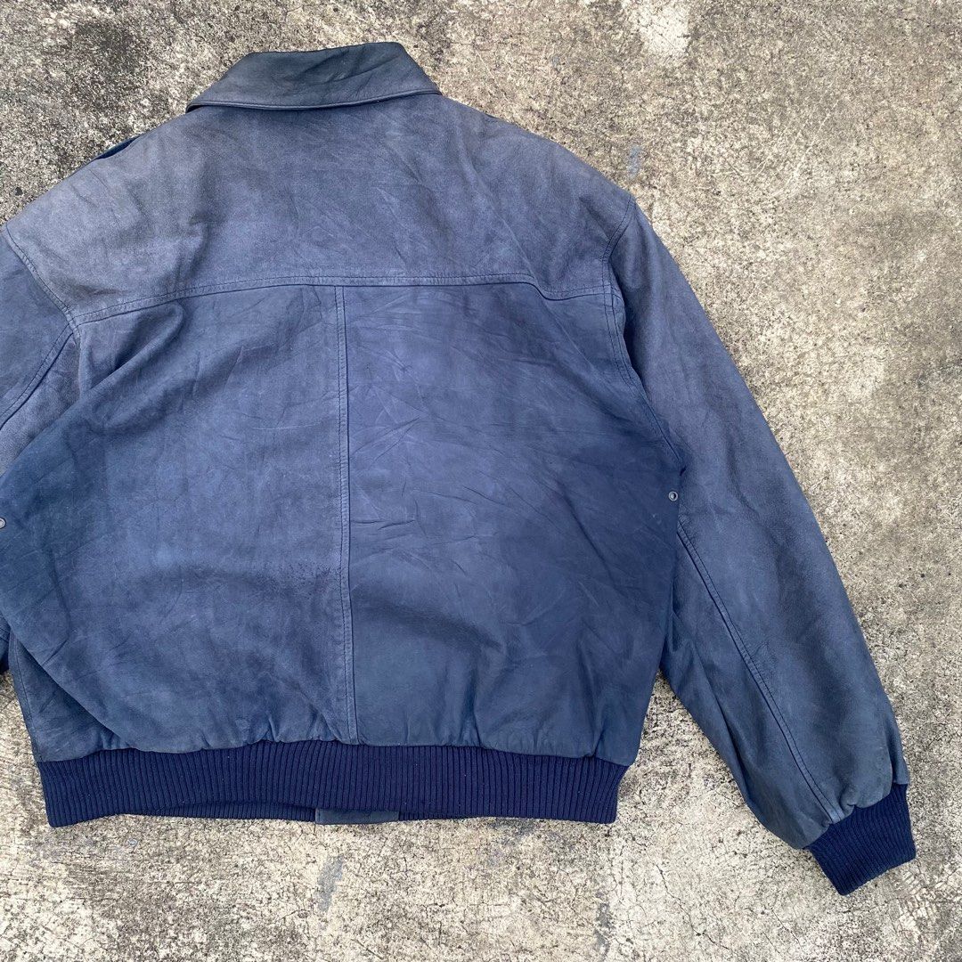 Global Identity Leather Bomber Jacket, Men's Fashion, Coats, Jackets ...