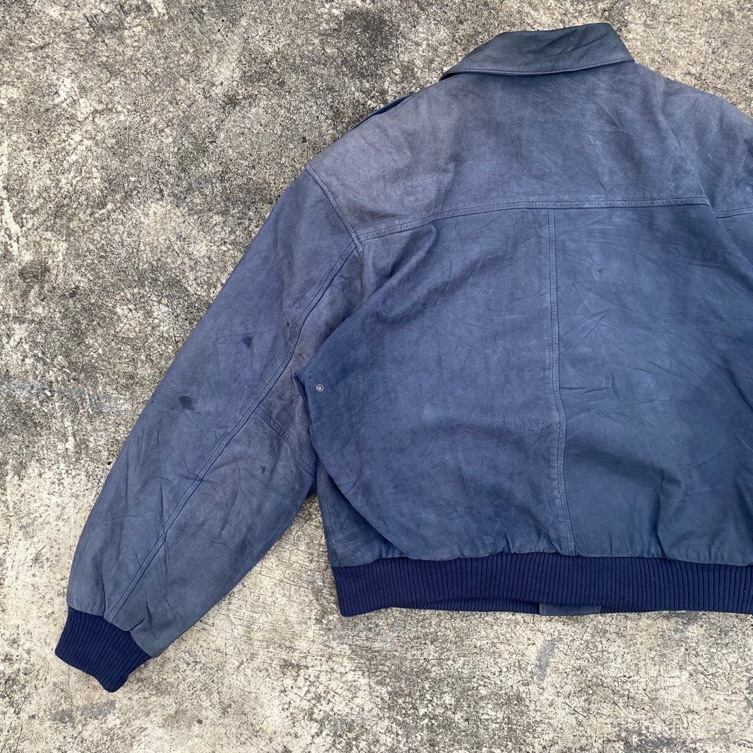 Global Identity Leather Bomber Jacket, Men's Fashion, Coats, Jackets ...