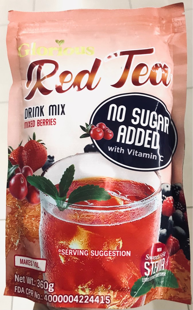 Glorious Red Tea Mixed Berries Drink Mix No Added Sugar 360g With ...