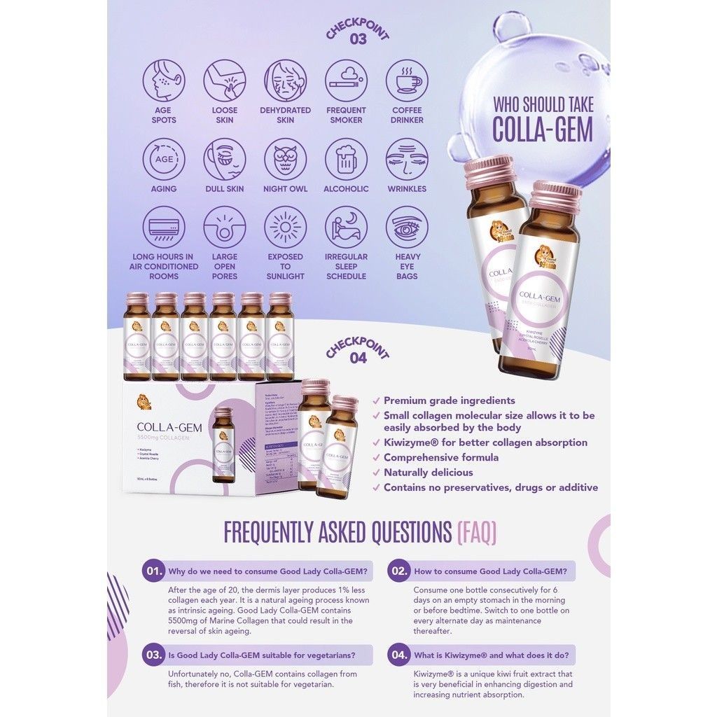 Good lady collagen drink/ 8 bottles per box / Expiry 2025, Health ...