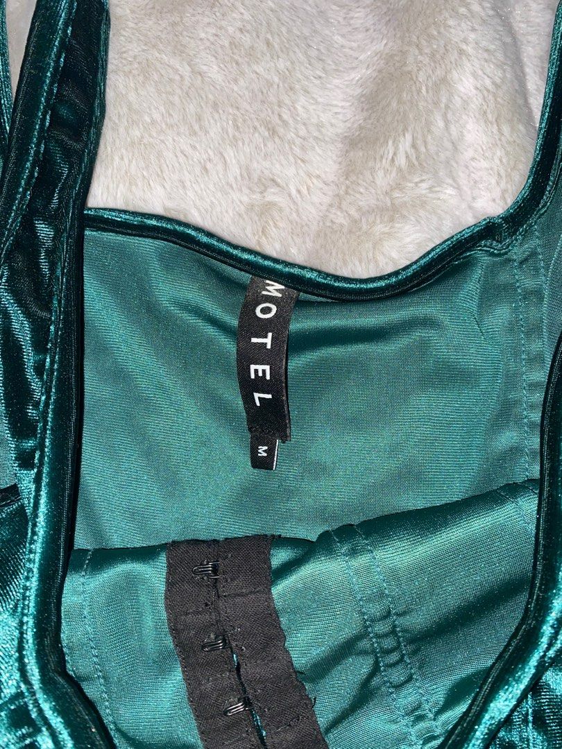 Green Motel Corset Top, Women's Fashion, Tops, Other Tops on Carousell