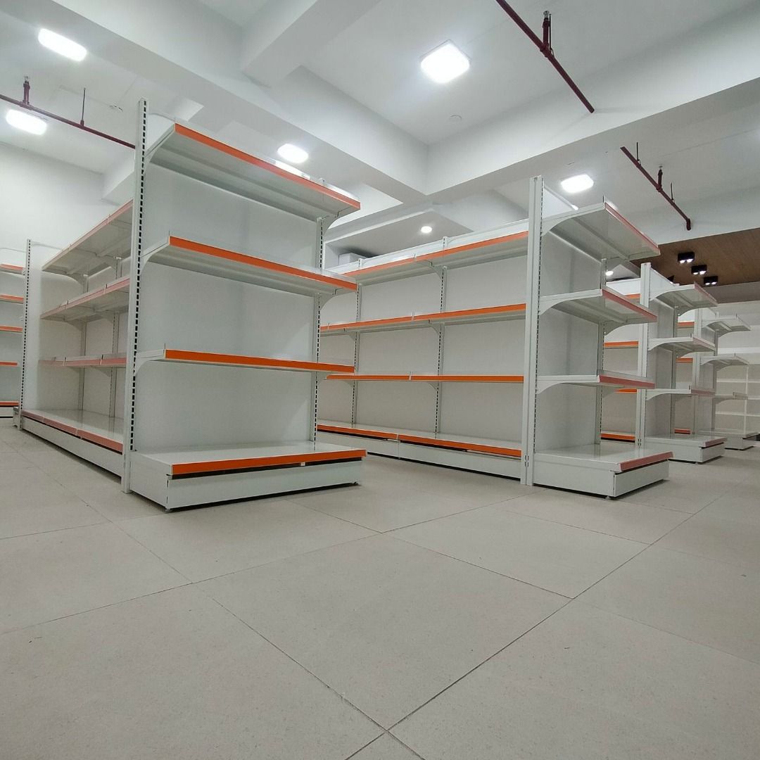 Grocery Store Rack - Gondola Shelve - Polycarbonate backing, Furniture ...