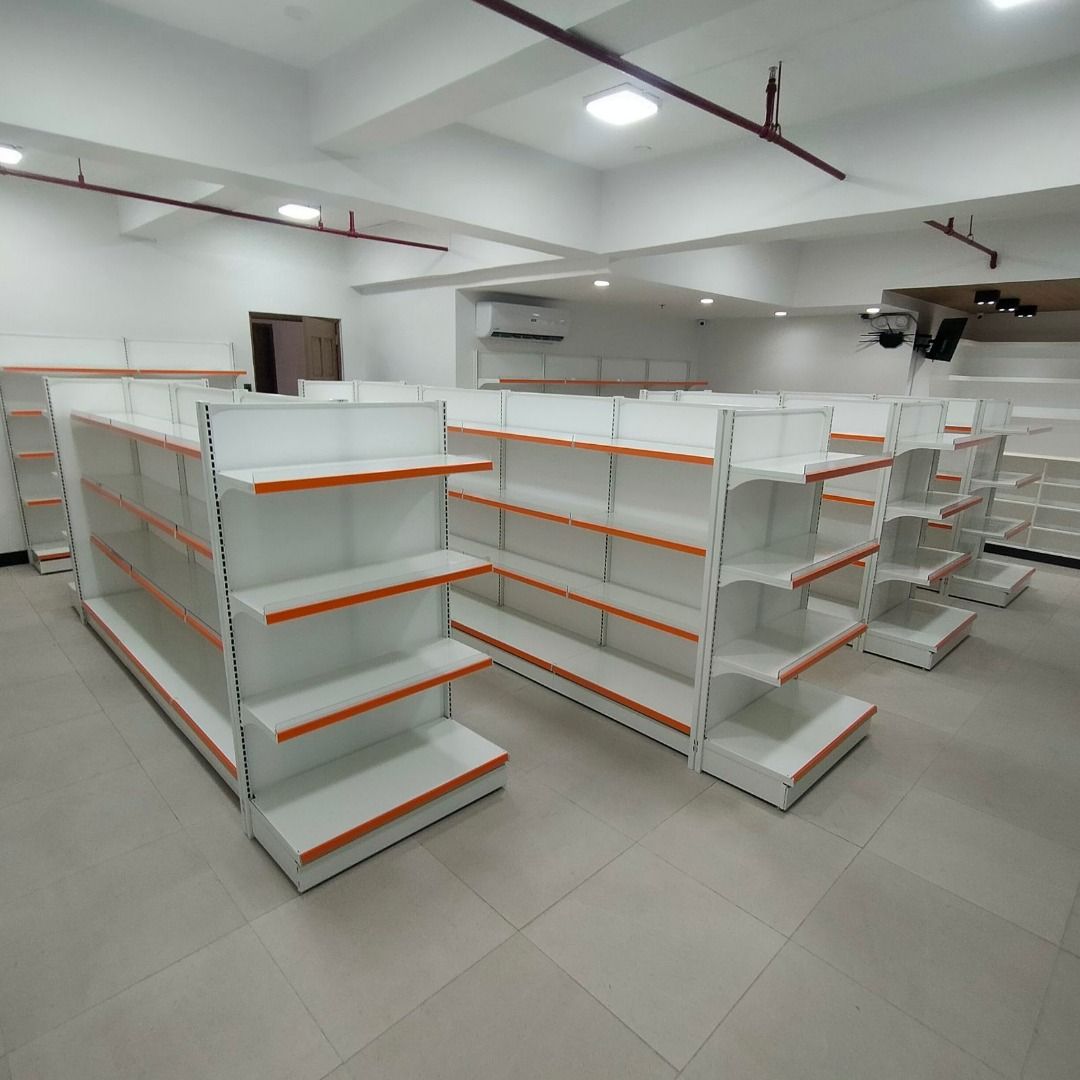 Grocery Store Rack - Gondola Shelve - Polycarbonate backing, Furniture ...