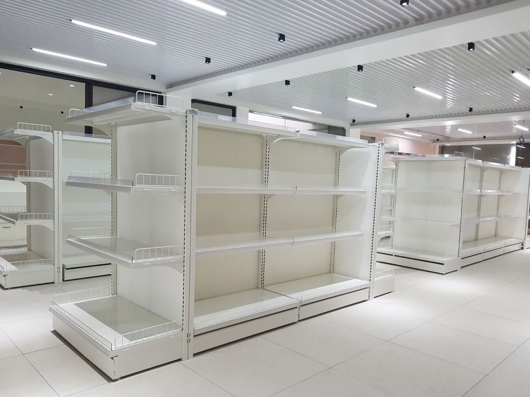 Grocery Store Rack - Gondola Shelve - Polycarbonate backing, Furniture ...