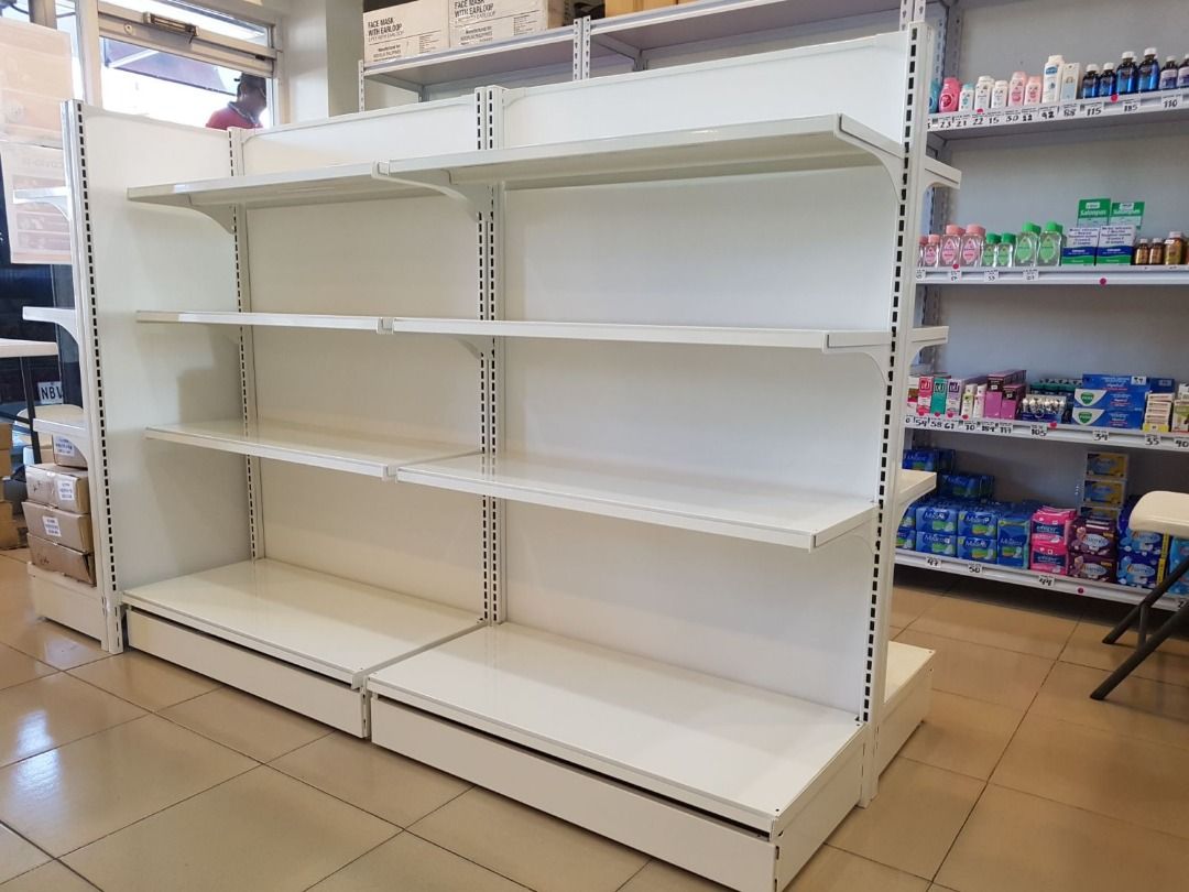 Grocery Store Rack - Gondola Shelve - Polycarbonate backing, Furniture ...