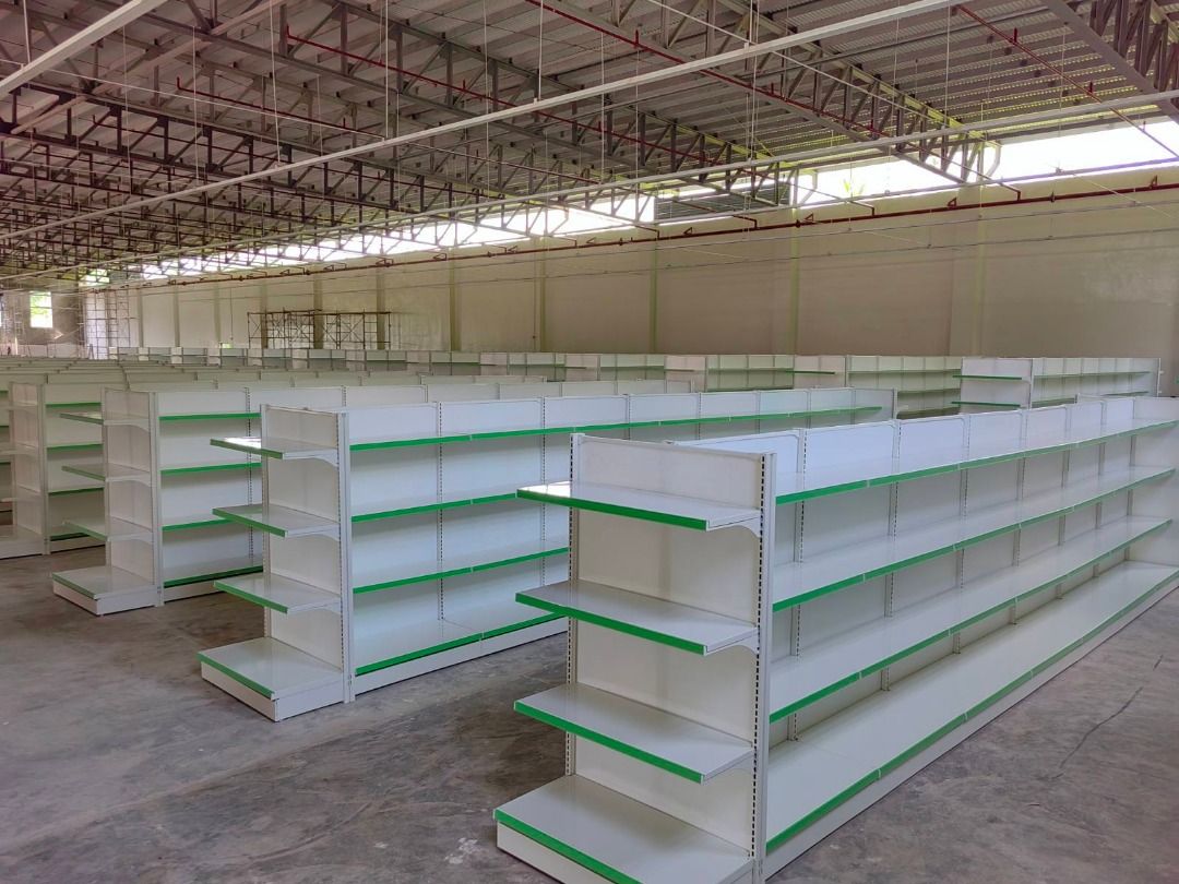 Grocery Store Rack - Gondola Shelve - Polycarbonate backing, Furniture ...