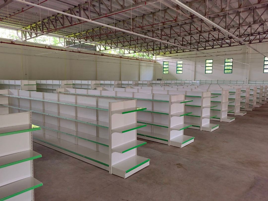 Grocery Store Rack - Gondola Shelve - Polycarbonate backing, Furniture ...