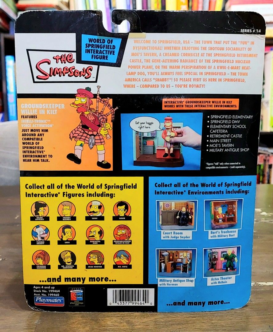 Groundskeeper Willie In Kilt The Simpsons Interactive Voice Activation Action Figure Hobbies