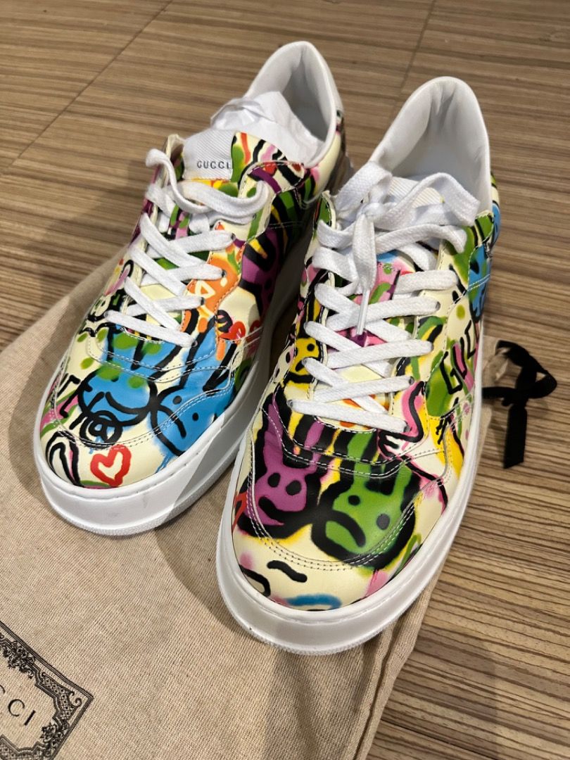 GUCCI Graffiti Shoes, Luxury, Sneakers & Footwear on Carousell