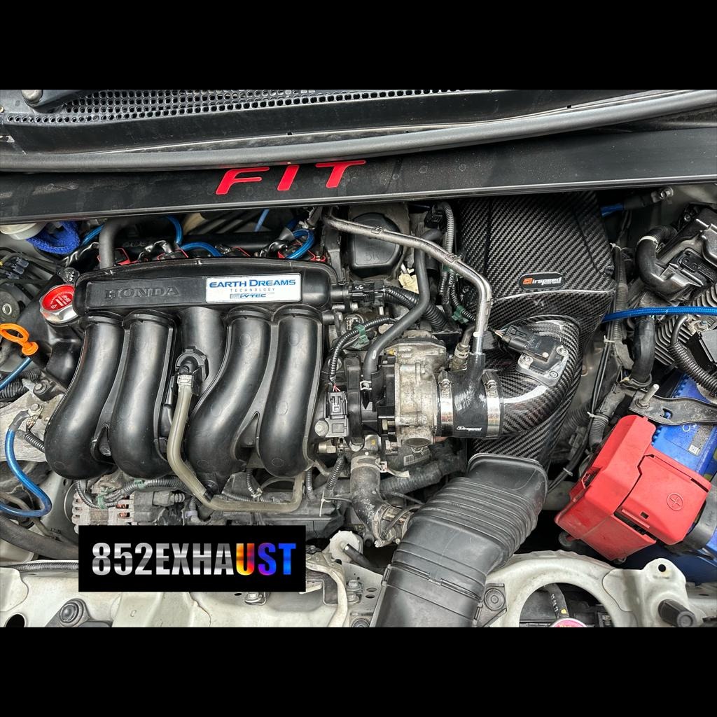 Honda fit gk5 Airspeed Carbon Intake System 碳纖風箱 冬菇 進氣系統, 汽車配件, 改裝、內外零件 ...
