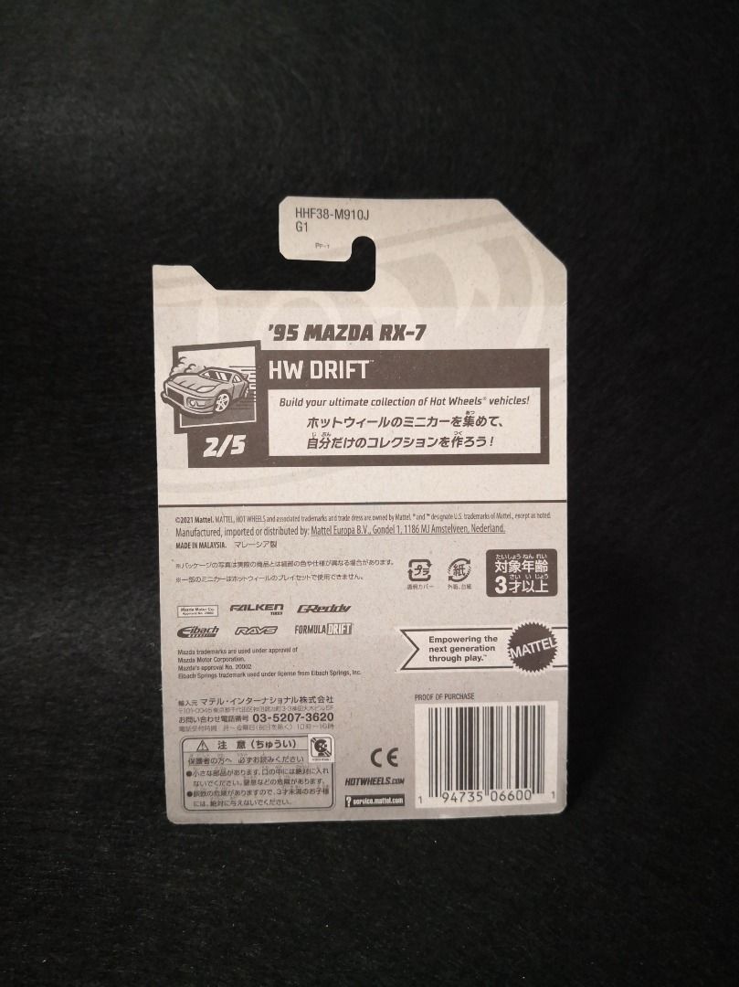 Hot Wheels 95 Mazda Rx-7 Falken Blue FD, Hobbies & Toys, Toys & Games ...