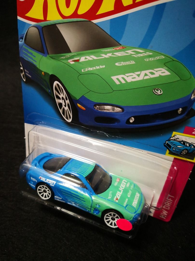Hot Wheels 95 Mazda Rx-7 Falken Blue FD, Hobbies & Toys, Toys & Games ...