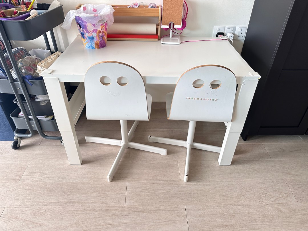 IKEA Paul table and chairs, Furniture & Home Living, Furniture, Tables ...