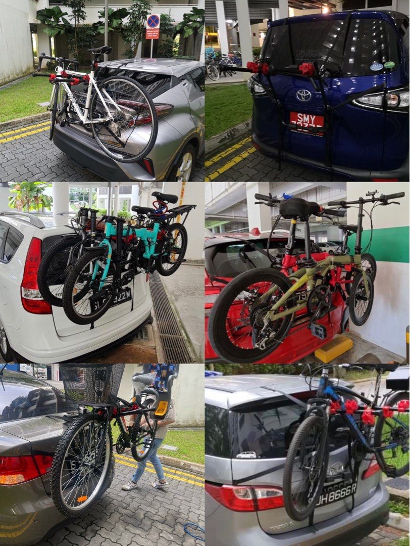 Bicycle Car Rack Mounting Rear Back Bike Carrier, Hook on version ...