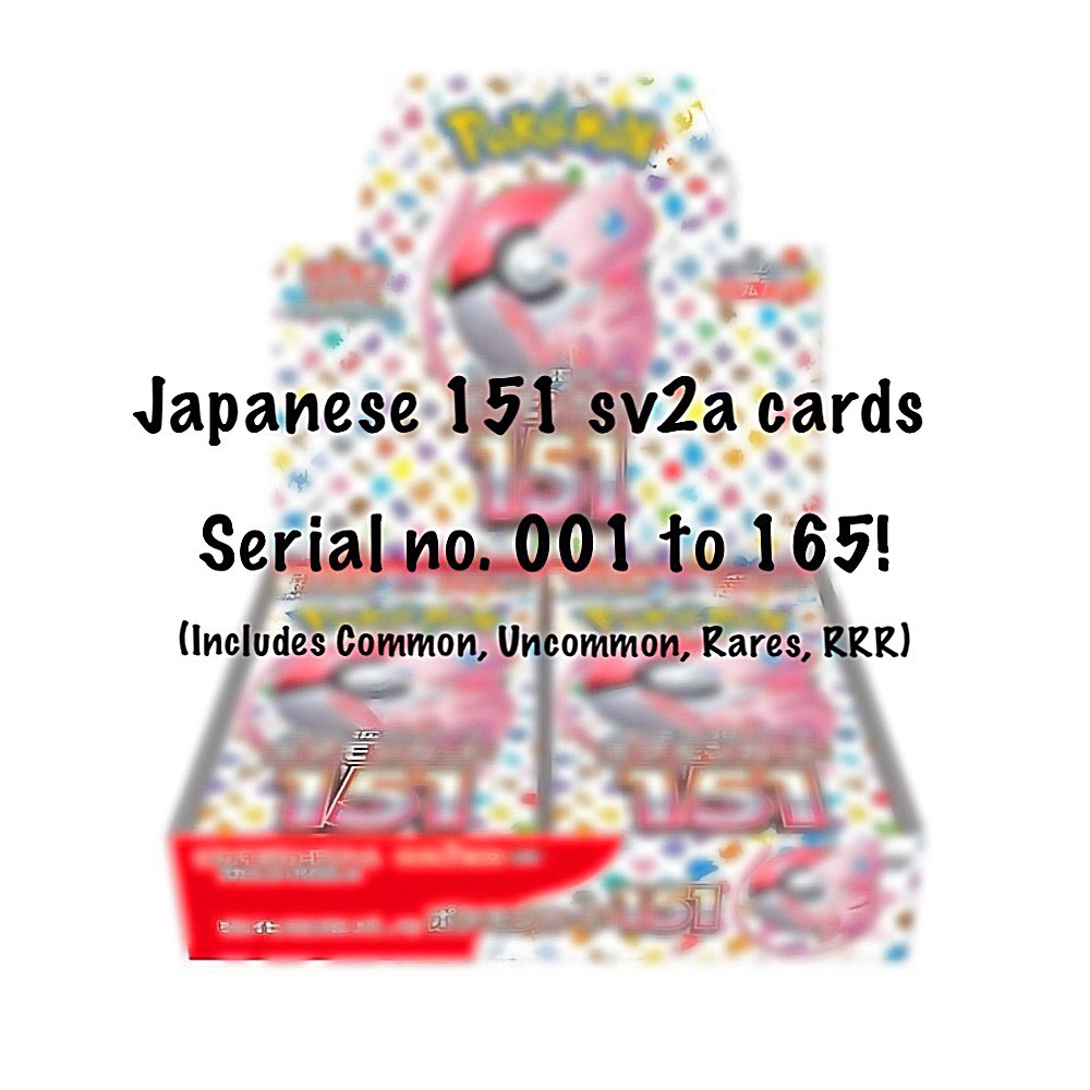 Japanese 151 sv2a cards (001-165), Announcements on Carousell