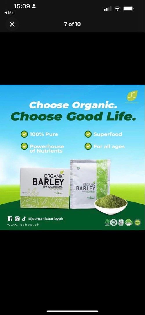 JC Organic Barley Juice or in capsules, Health & Nutrition, Health ...