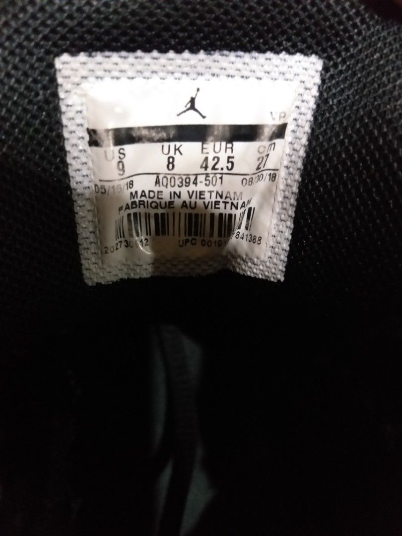JORDAN JUMPMAN HUSTLE DARK CONCORD SIZE 9 US(27 CM), Men's Fashion ...