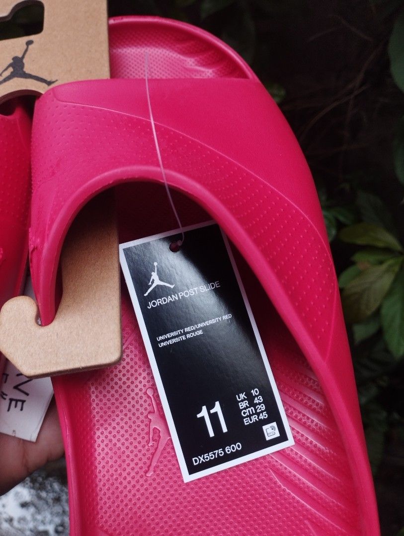 Jordan Post Slide University Red, Men's Fashion, Footwear, Slippers ...