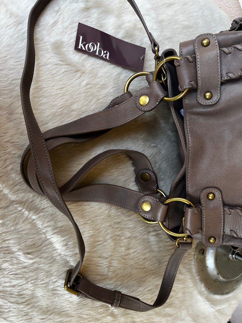 Kooba New York SIENNA 2-way Leather Shoulder Bag in Taupe, Women's ...