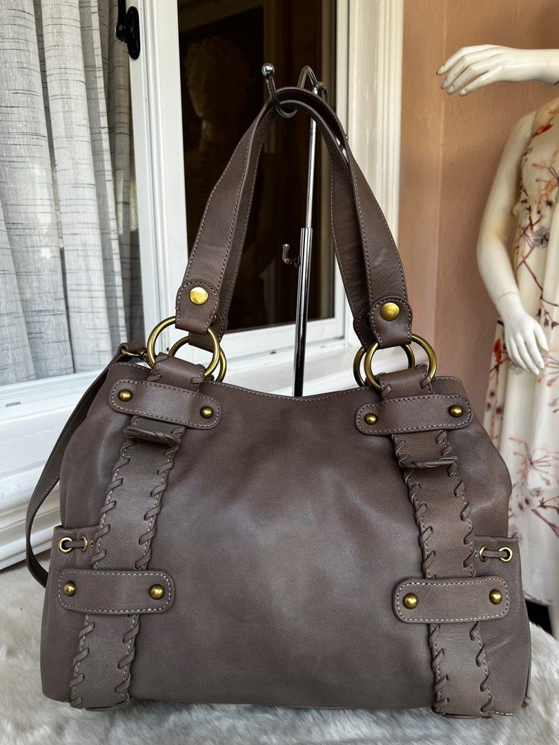 Kooba New York SIENNA 2-way Leather Shoulder Bag in Taupe, Women's ...