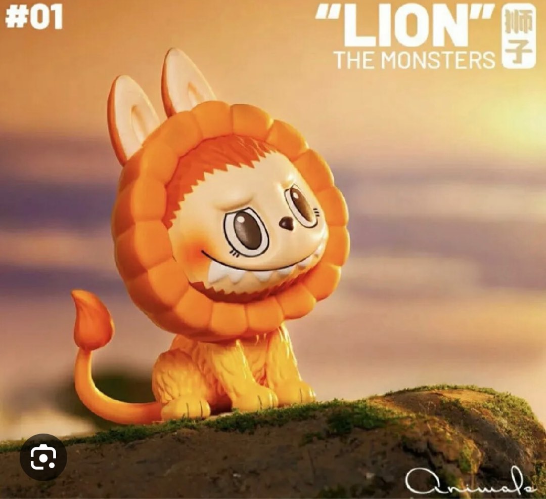 Labubu Animals The Monsters Lion, Hobbies & Toys, Toys & Games on Carousell