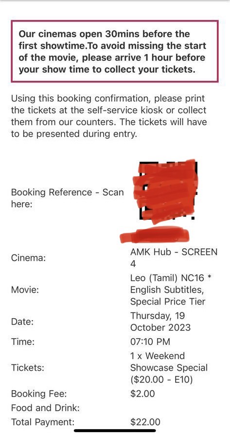 Leo movie ticket, Tickets & Vouchers, Local Attractions & Transport on ...