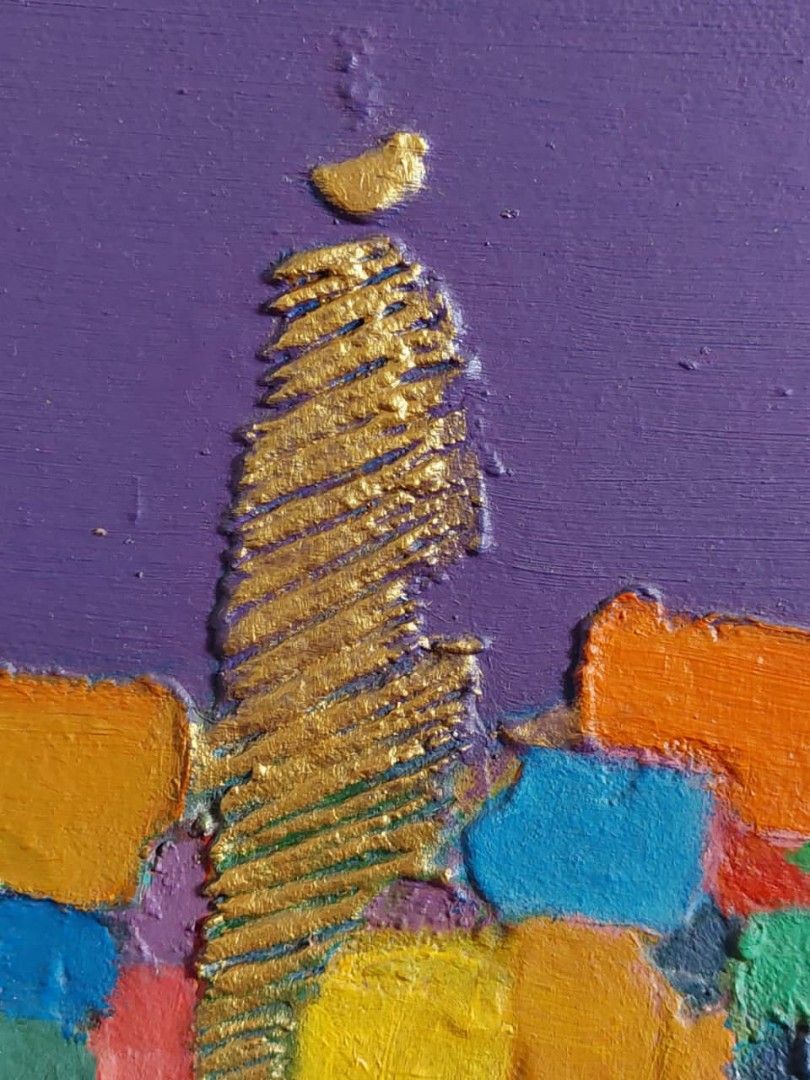 Lukisan abstrak karya Umi Dachlan tahun 2003, Antik, Pajangan di Carousell