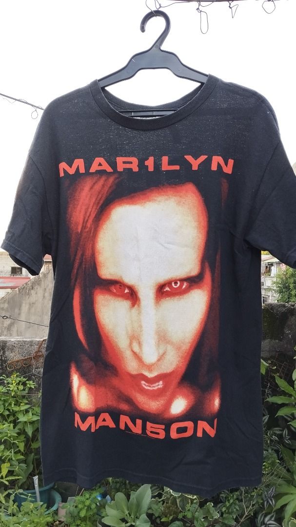 Marilyn Manson Bigger than satan, Men's Fashion, Tops & Sets, Tshirts & Polo Shirts on Carousell
