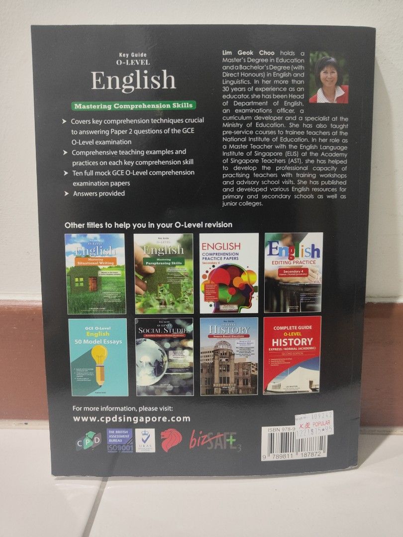 Mastering English O level Comprehension Skills, Hobbies & Toys, Books ...
