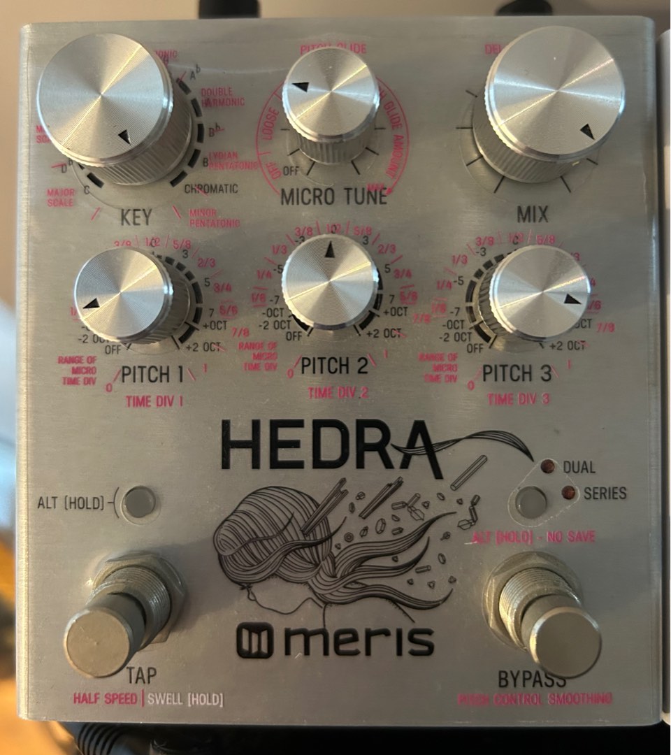 Meris Hedra pitch shifter pedal with overlay, Hobbies & Toys, Music ...