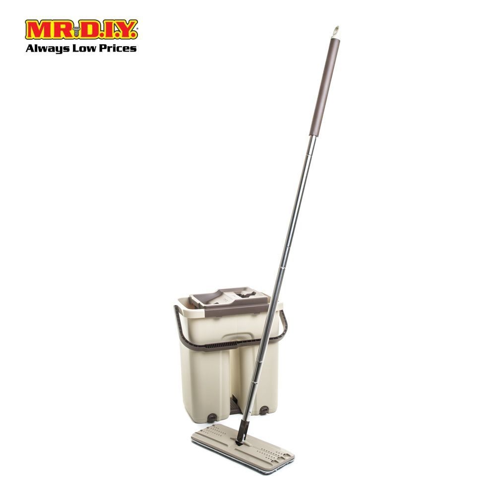 mr.diy Premium Flat Mop With Bucket, Furniture & Home Living, Cleaning ...