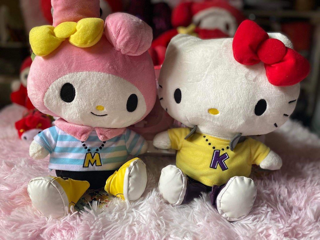 My Melody and Hello Kitty Stuffed Plush Toy, Hobbies & Toys, Toys ...