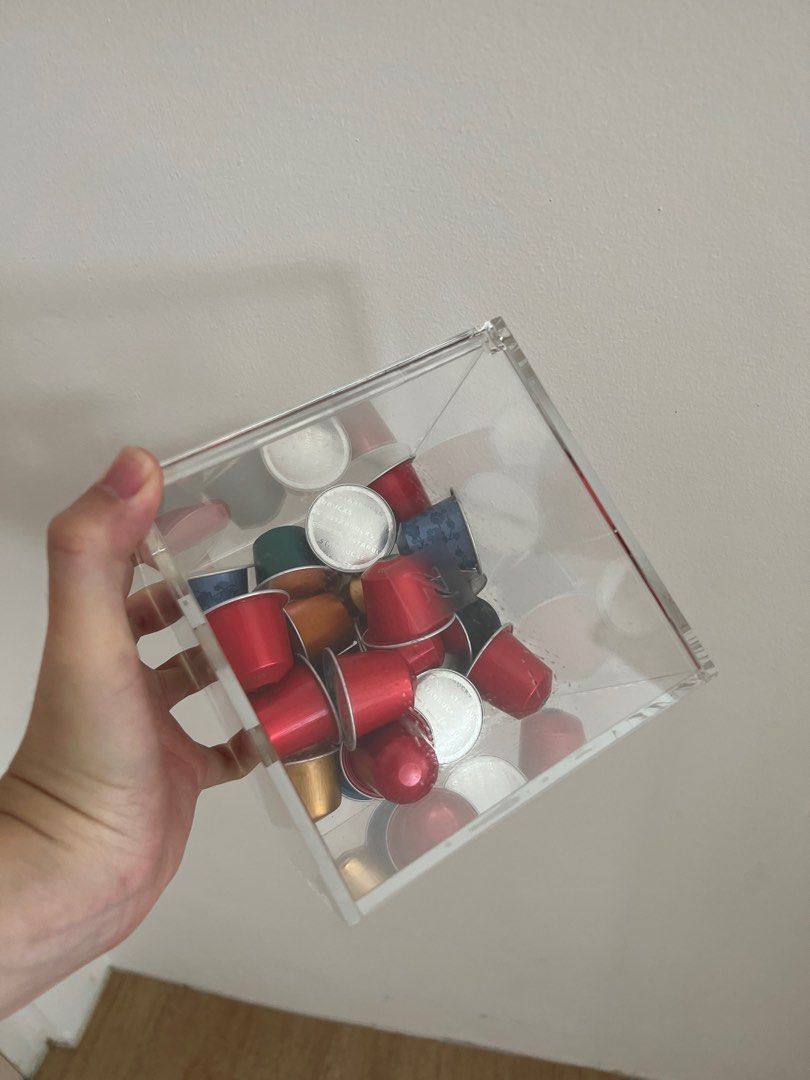 Nespresso authentic acrylic box, Furniture & Home Living, Home ...