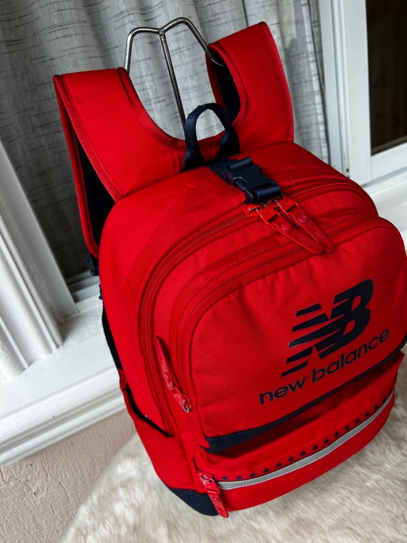 New Balance Padded Backpack in Red with blue contrast for KIDS, Babies ...