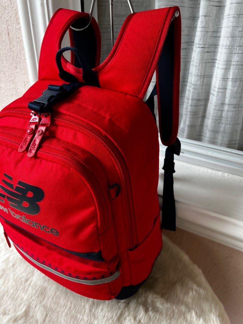 New Balance Padded Backpack in Red with blue contrast for KIDS, Babies ...