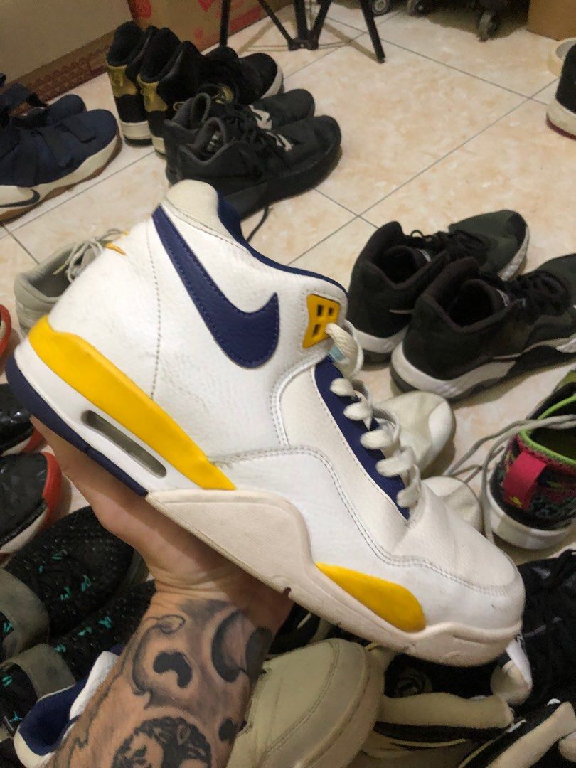 Nike Air Flight Lakers Colorway, Men's Fashion, Footwear, Sneakers on ...
