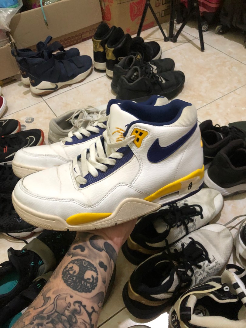 Nike Air Flight Lakers Colorway, Men's Fashion, Footwear, Sneakers on ...
