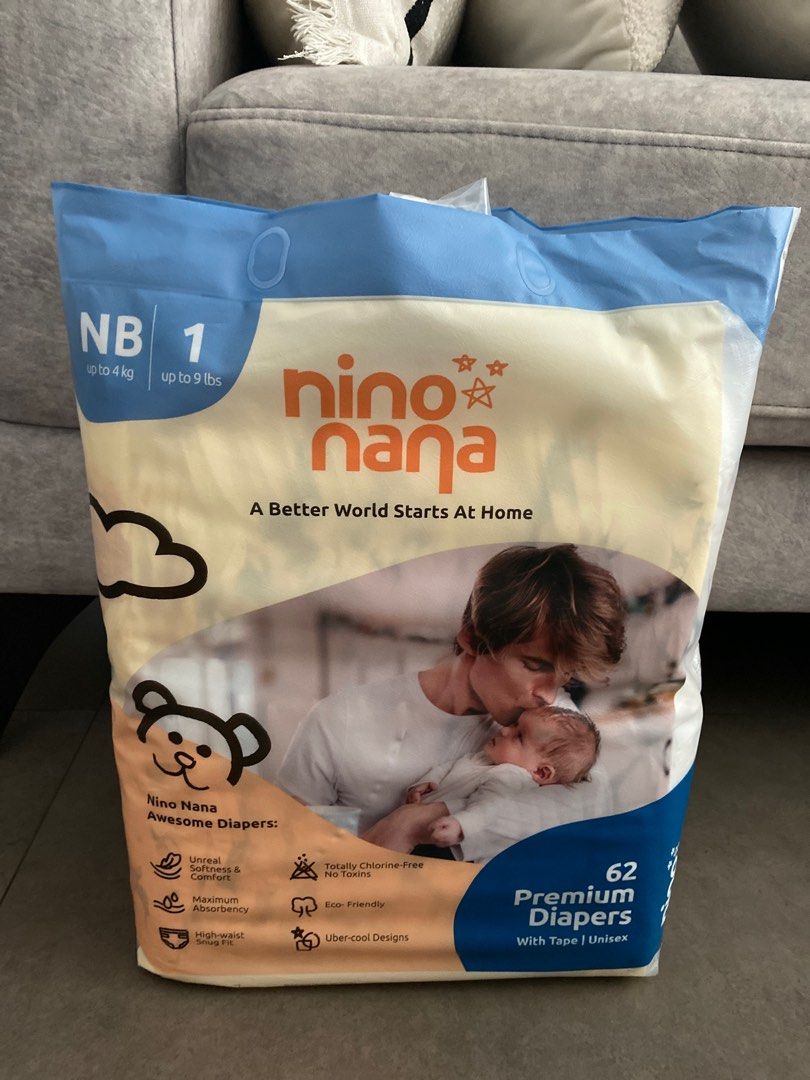 Nino Nana NB diapers, Babies & Kids, Bathing & Changing, Diapers & Baby ...