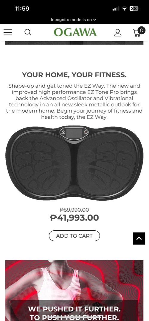 Ogawa EZ-Tone Pro vibration plate, Sports Equipment, Exercise & Fitness, Cardio & Fitness ...