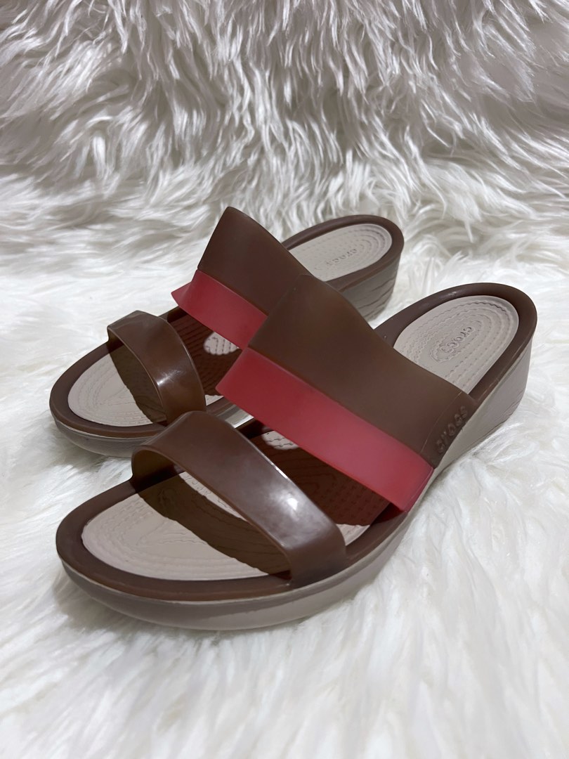 Original Crocs wedge slip on, Women's Fashion, Footwear, Wedges on ...