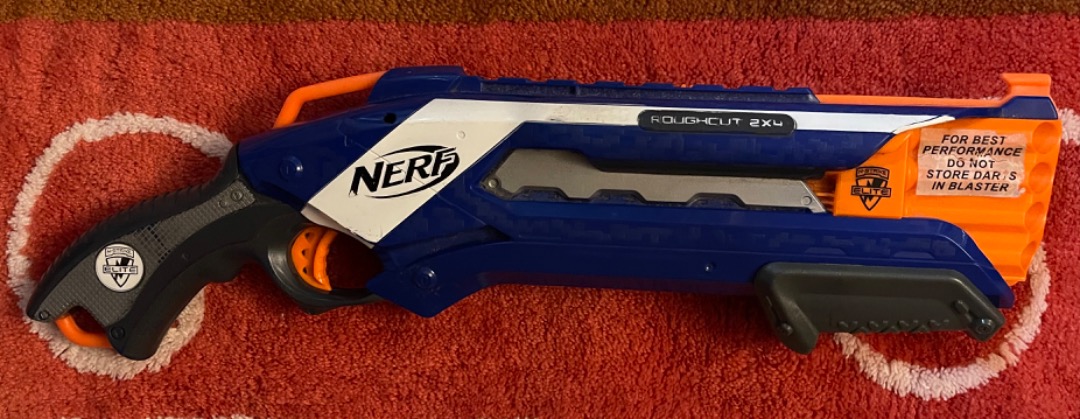 Original Nerf RoughCut 2x4 Blaster OT Orange Trigger Excellent Condition, Hobbies & Toys, Toys ...