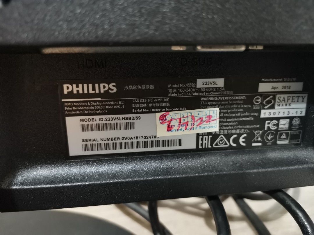 Philips Monitor 223V, Computers & Tech, Parts & Accessories, Monitor ...