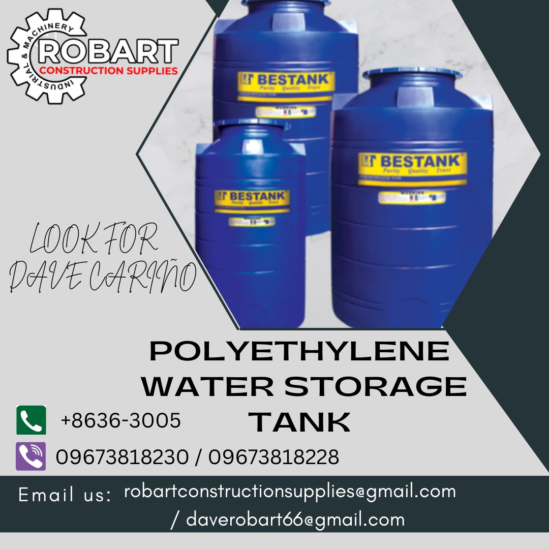 POLYETHYLENE WATER STORAGE TANK, Commercial & Industrial, Construction ...