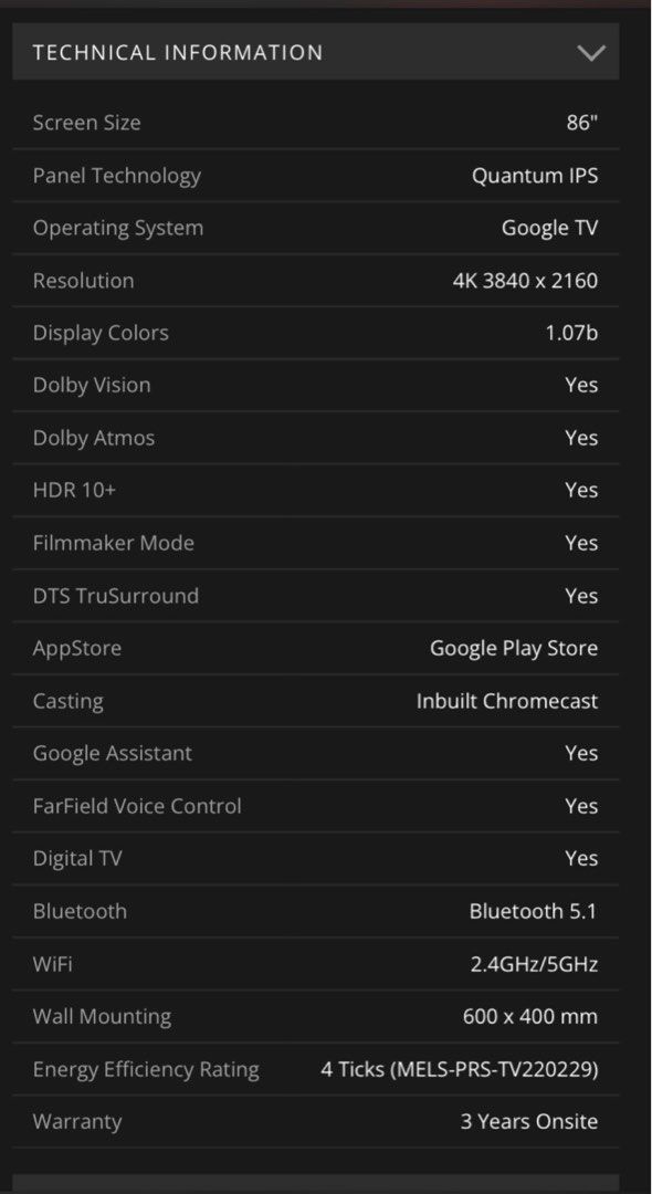 PRISM+ Q86-QE PRO 2023 Edition, TV & Home Appliances, TV ...