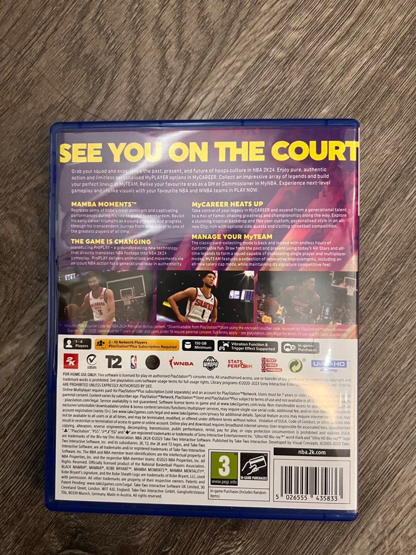 PS5 NBA 2K24 Kobe Bryant Edition, Video Gaming, Video Games, PlayStation on Carousell