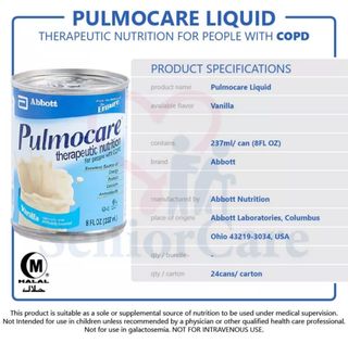 PULMOCARE LIQUID THERAPEUTIC NUTRITION FOR PEOPLE WITH COPD, Health ...