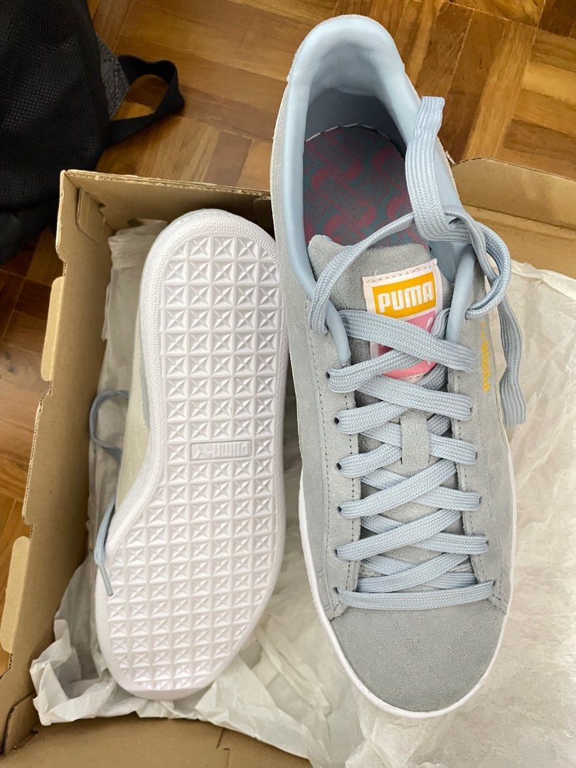Puma Suede - Blue fog, Men's Fashion, Footwear, Sneakers on Carousell